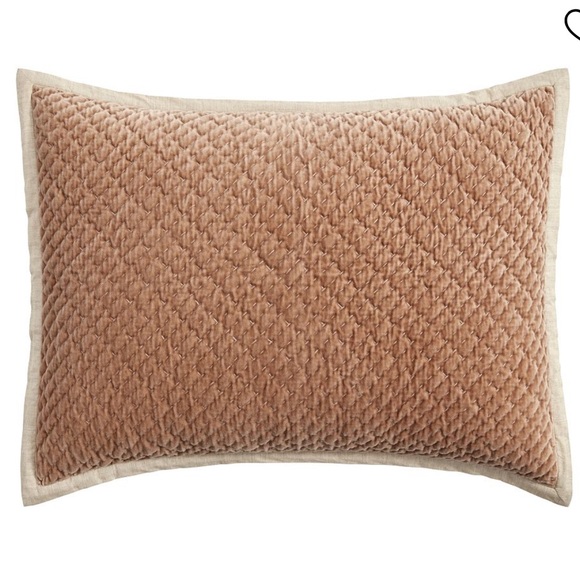 Pottery Barn | Bedding | Pottery Barn Cross Stitch Velvet Quilted Sham ...